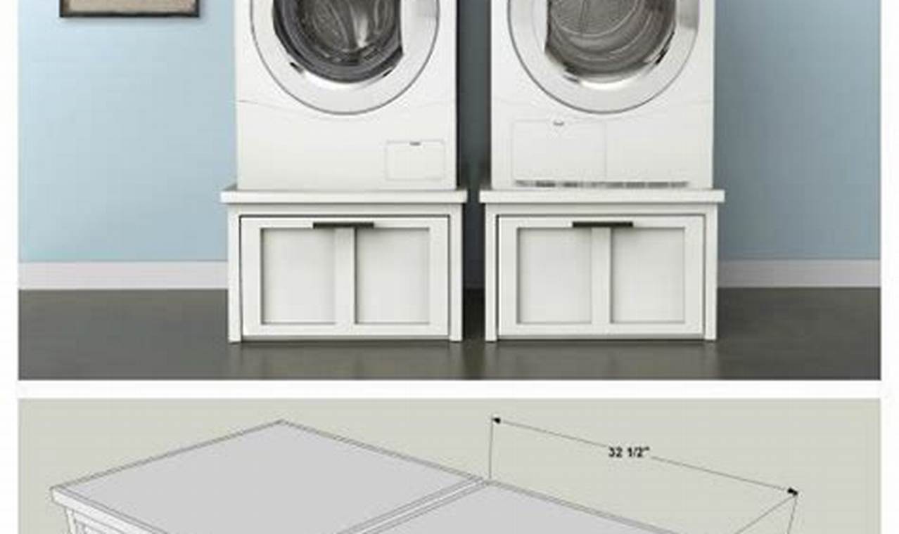 Diy Washer Dryer Pedestal With Drawers Plans