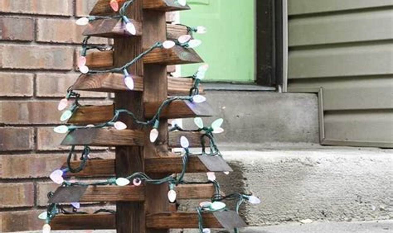 Easy DIY Outdoor Christmas Tree: Festive & Bright