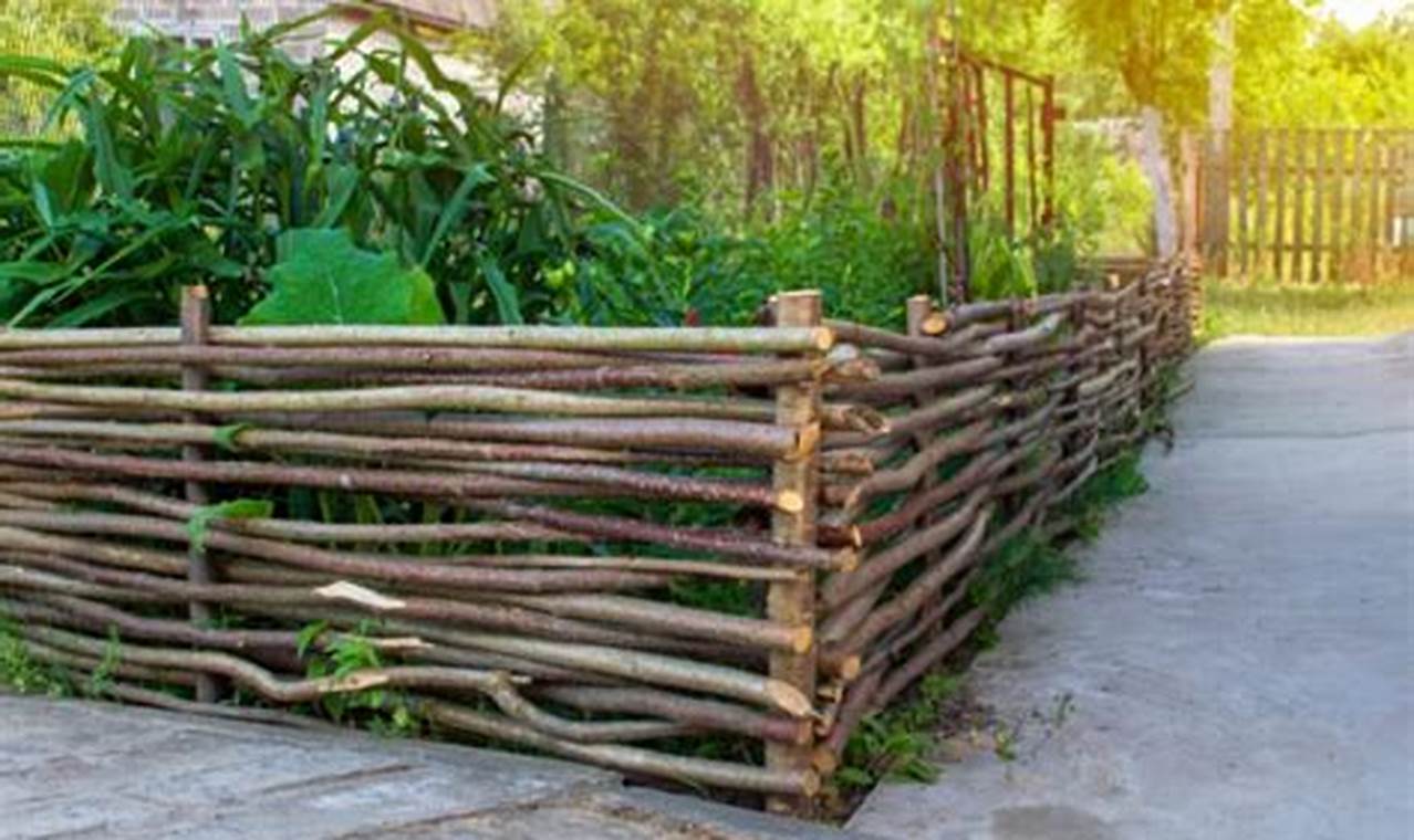 Rustic Charm: DIY Tree Branch Fence Ideas & More