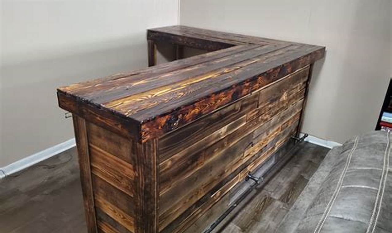 DIY Home Bar: L Shaped Bar with Storage Plans & Ideas