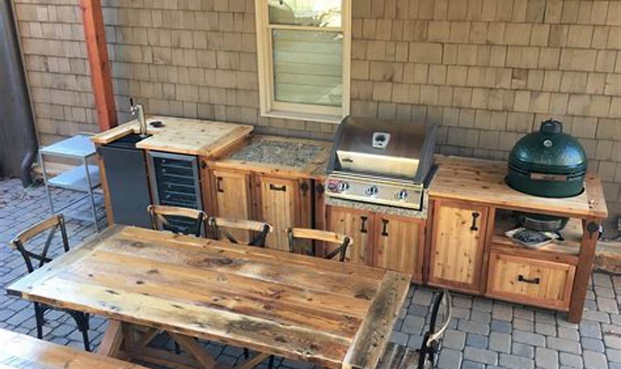 Build a Stunning DIY Rustic Outdoor Kitchen Bench Today!