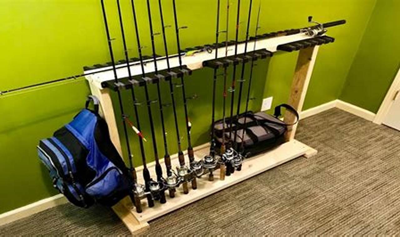 Easy DIY Fishing Rod Stand Plans & Ideas