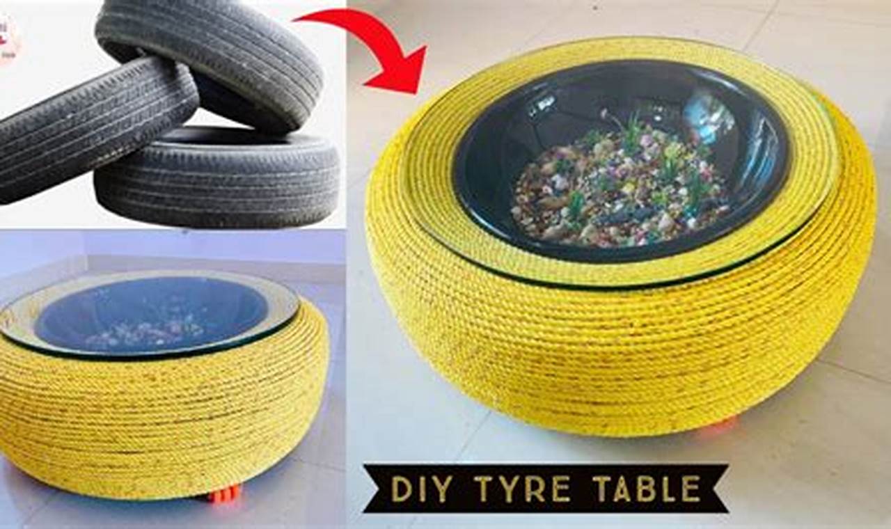 DIY Tire Table Ideas Upcycled Furniture Project DIY Tire Table Ideas Upcycled Furniture Project