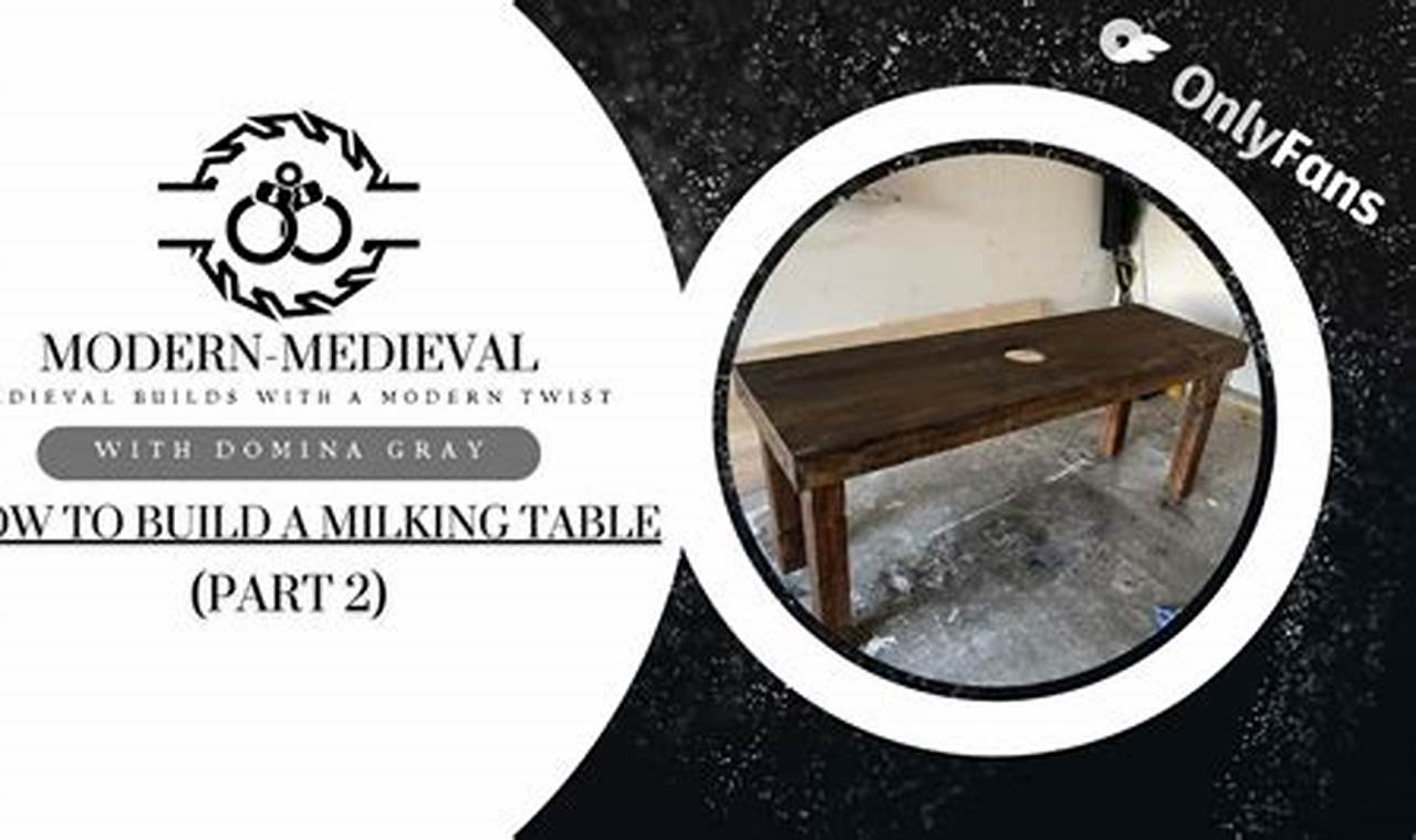 Build Your Own DIY Milking Table: Plans & Guide