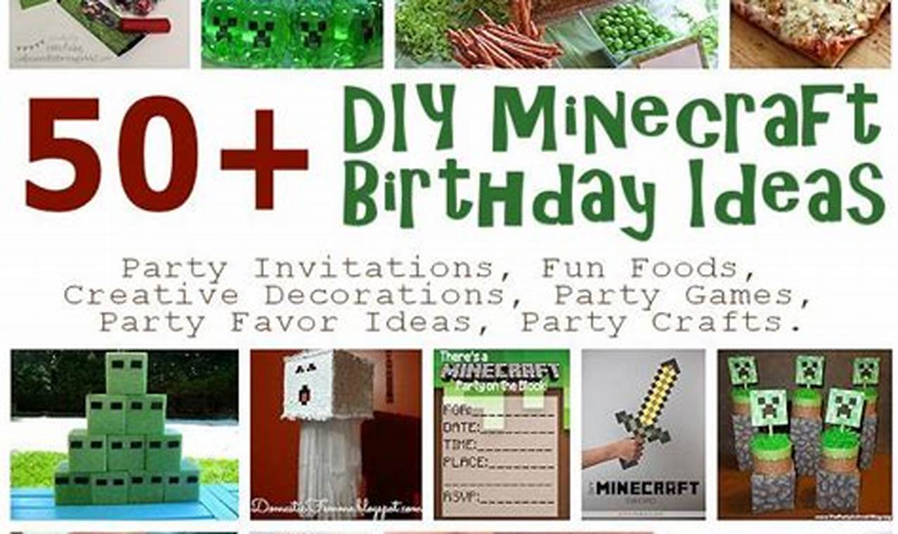 Easy DIY Minecraft Party Ideas & Themes